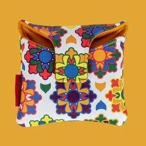Yellow Botanical Mallet Putter Cover - beautiful colourful golf head covers